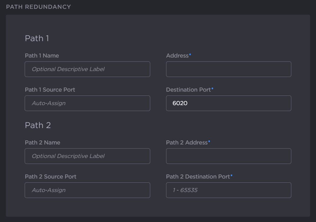 Configuring SRT Path Redundancy